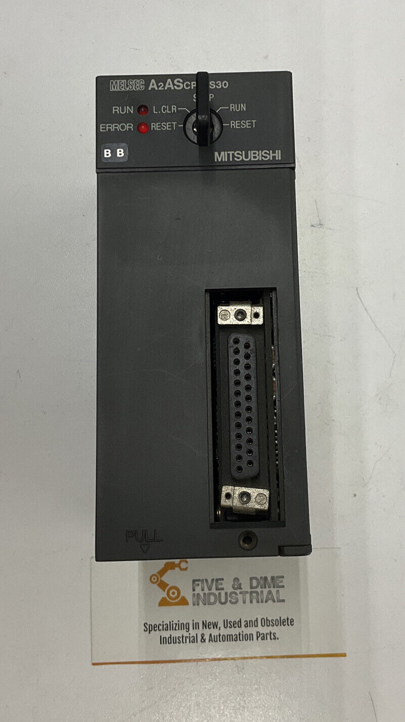 Mitsubishi A2ASCPU-S30 CPU PLC, 30k Step Processor w/ Key | Five and Dime Industrial LLC