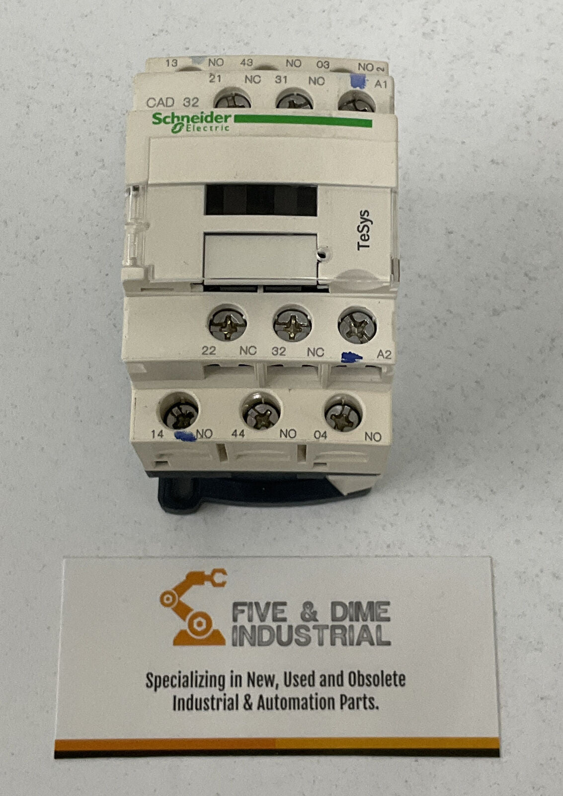 Schneider Electric CAD-32G7 Contactor 120V Coil 10 Amp with LAD4RCU Su ...