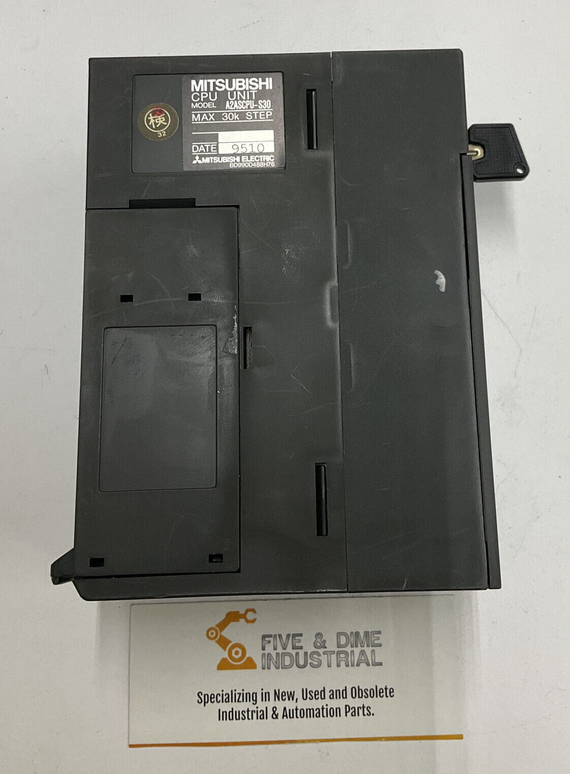 Mitsubishi A2ASCPU-S30 CPU PLC, 30k Step Processor w/ Key | Five and ...