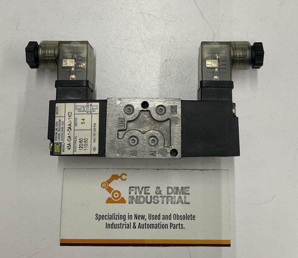 Mac Valve 45A-GA1-DAAJ-1KD 110/120 VAC Solenoid Valve | Five and Dime ...