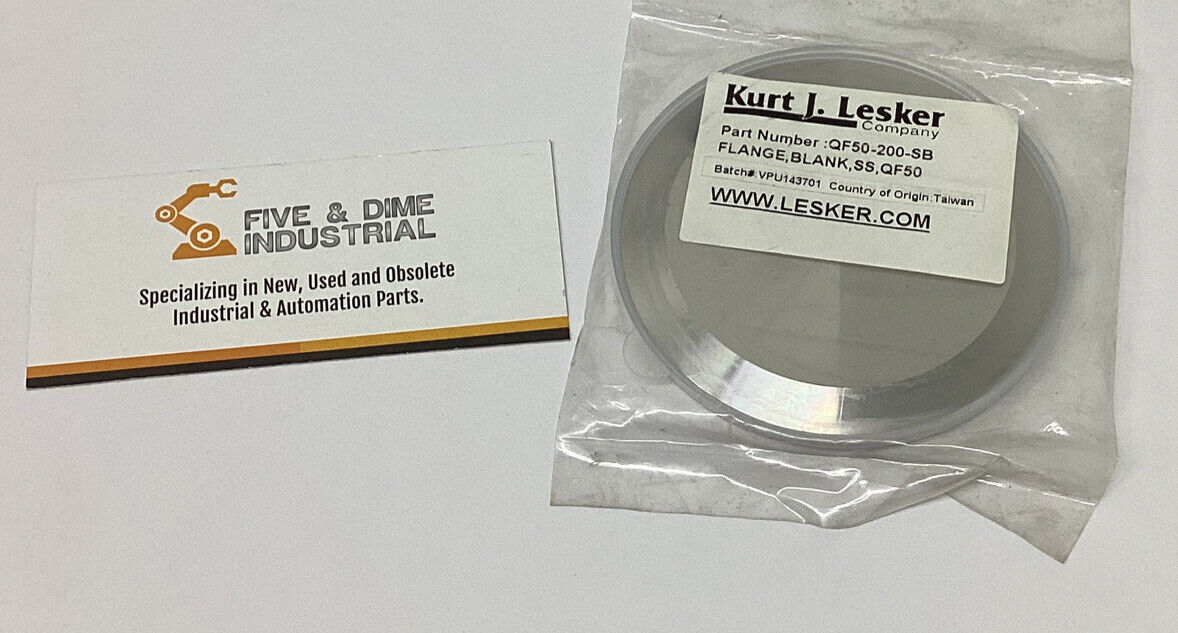 Kurt Lesker QF50-200-SB Stainless 2" Blank Flange | Five and Dime ...