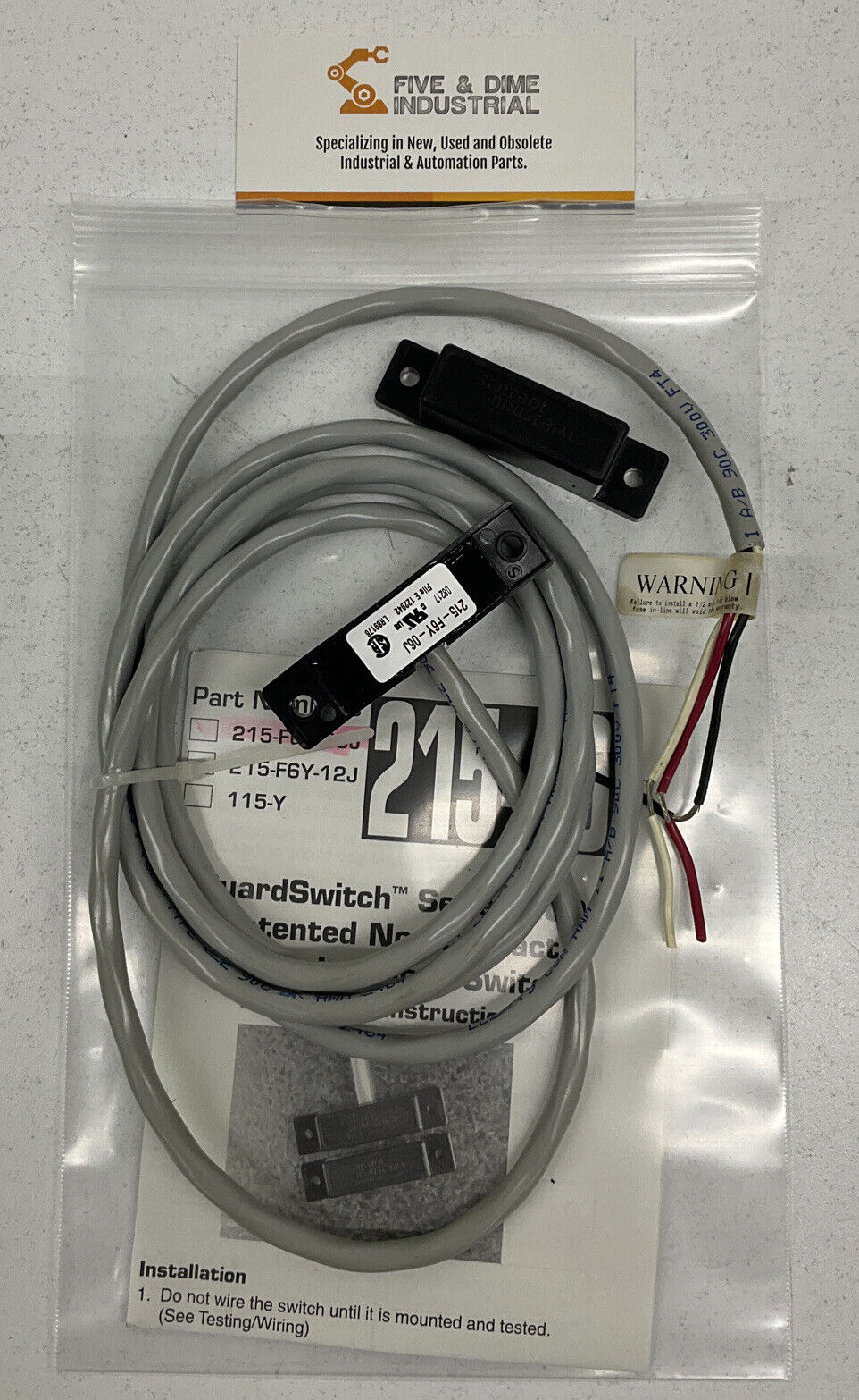 GE Sentrol Industrial 215-F6Y-06J Safety Interlock Switch GuardSwitch ...