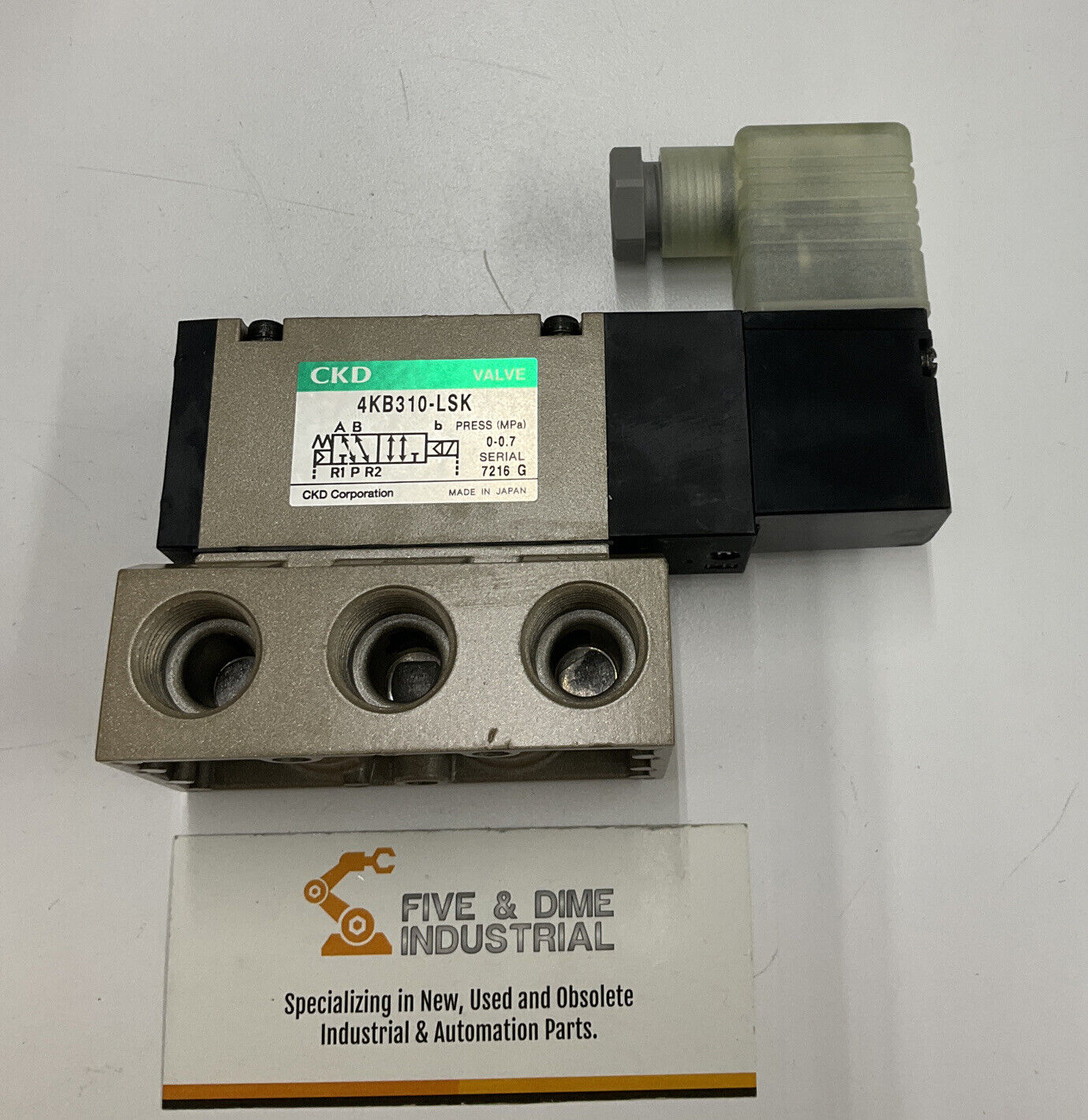 CKD AKB310-10-LSK-DC24V Solenoid Valve | Five and Dime Industrial LLC
