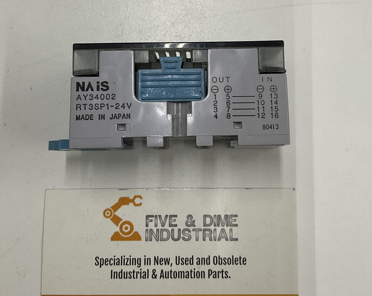 Nais AY34002 RT3SP1-24V Relay Unit Din Mount | Five and Dime Industrial LLC