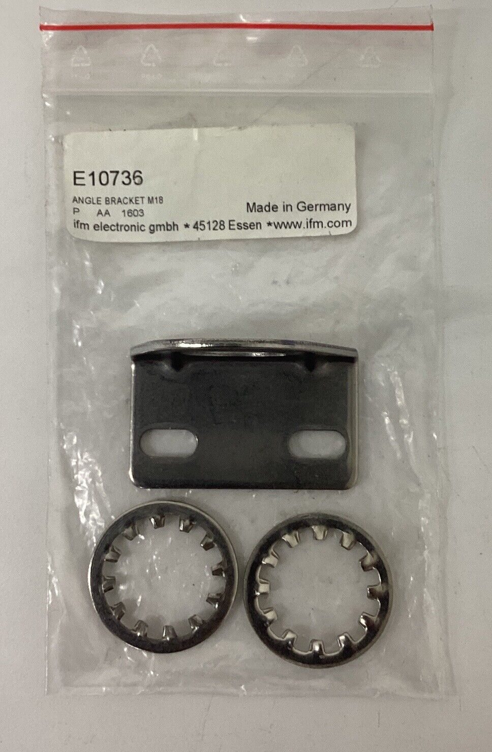 IFM E10736 M18 Angle Bracket Stainless Steel | Five and Dime Industrial LLC