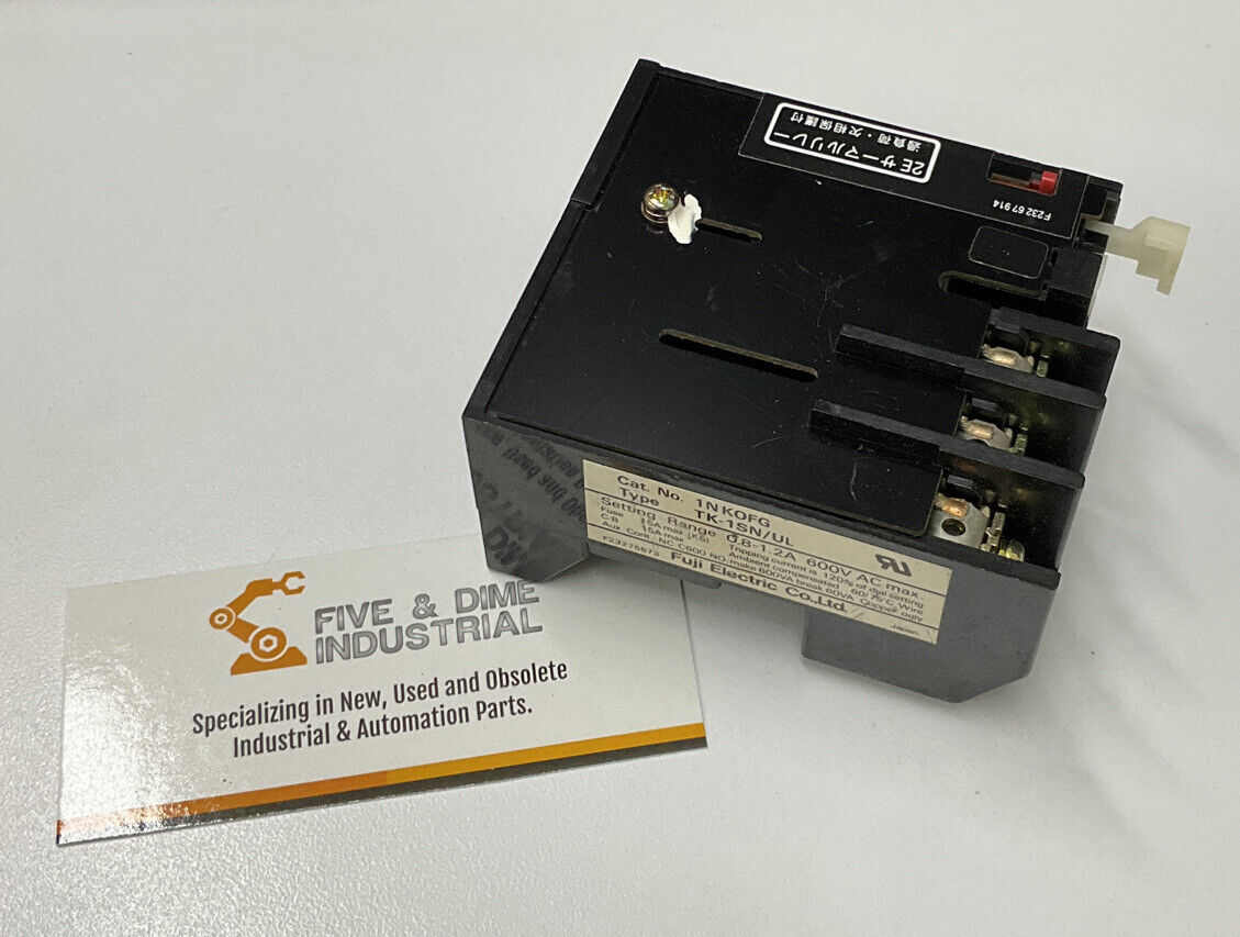 Fuji Electric TK-1SN/UL Thermal Overload Relay 0.8-1.2A / 600V | Five ...
