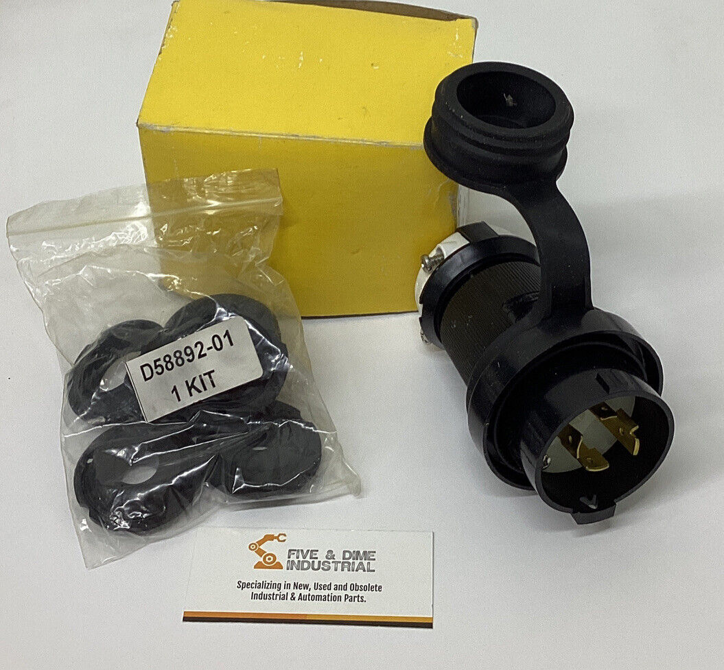 Hubbell HBL24215SW Watertight twist-Lock Plug 20A 250V 3P | Five and ...