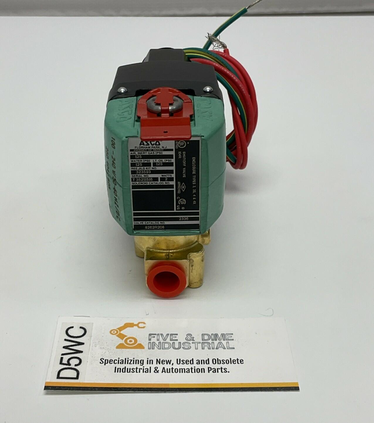 Asco 8262R208 100-240VAC Solenoid Valve Redhat MP-C-134-B-2333 | Five ...